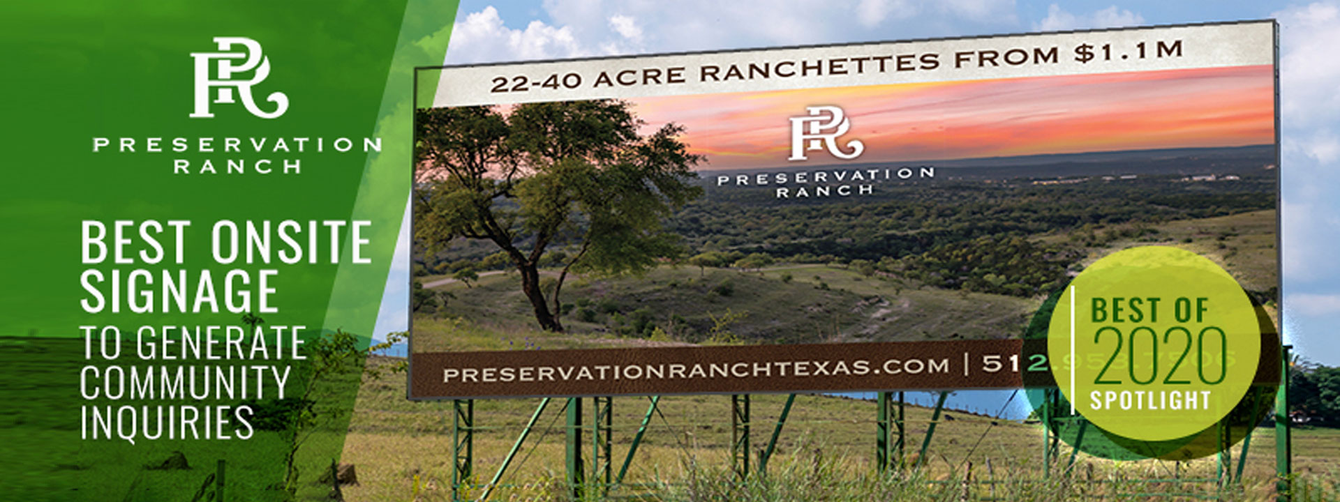 SmartTouch® Interactive Best of 2020 - Preservation Ranch Knockout Signage